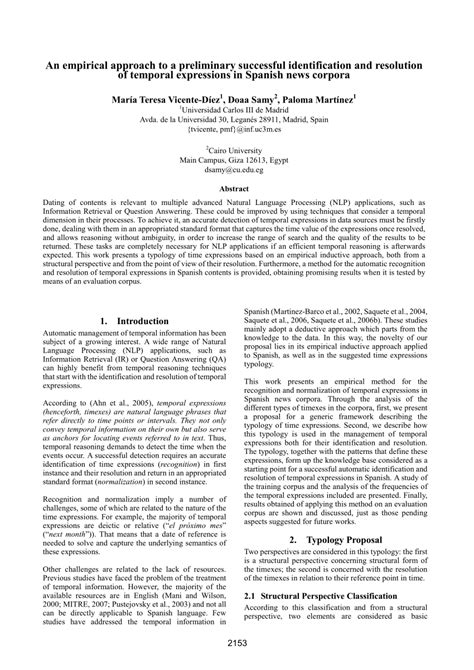 Pdf An Empirical Approach To A Preliminary Successful Identification And Resolution Of