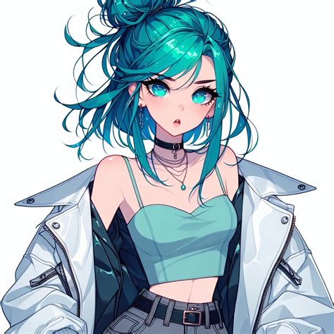 Teal Anime Girl Pfp Anime Girl Fanart