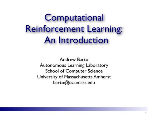 Pdf Computational Reinforcement Learning