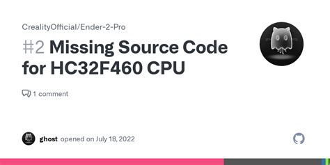 Missing Source Code For Hc32f460 Cpu · Issue 2 · Crealityofficialender 2 Pro · Github