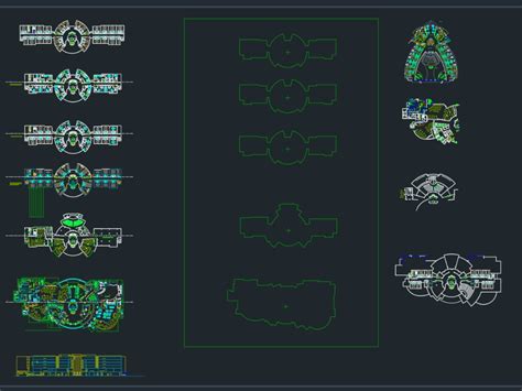 Edificio Multiple En Dwg 412 Mb Librería Cad