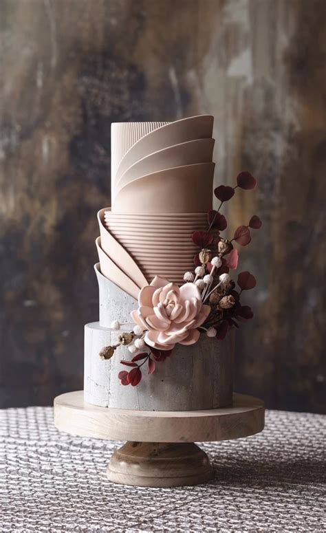 Wedding Cake Neutral Wedding Cake Simple Elegant Unusual Wedding