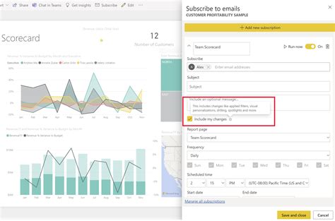 Subscribe To A Report With Filters Applied Microsoft Power Bi Blog