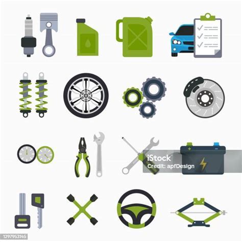서비스 및 수리 자동차 아이콘 세트 자동 디테일 벡터 일러스트레이션 카 디테일링에 대한 스톡 벡터 아트 및 기타 이미지 카