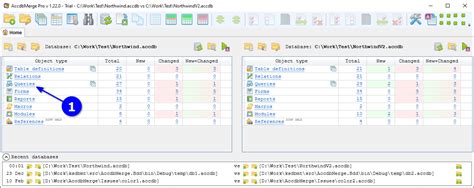 Compare Query Results Accdbmerge