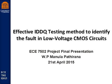 Effective Iddq Testing Method To Identify The Fault