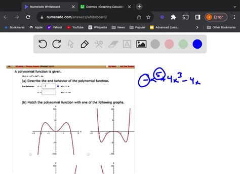 SOLVED A Polynomial Function Is Given By P X A Describe The End Behavior Of The Polynomial