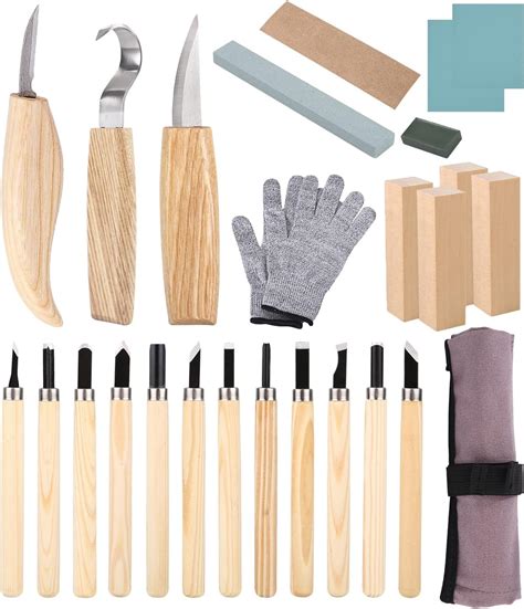 Fiabgum Wood Carving Tools Set 26 Pcs Wood Carving Set Carving Tools