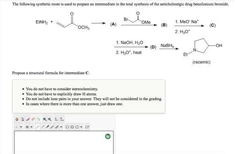 Solved The Following Synthetic Route Is Used To Prepare An