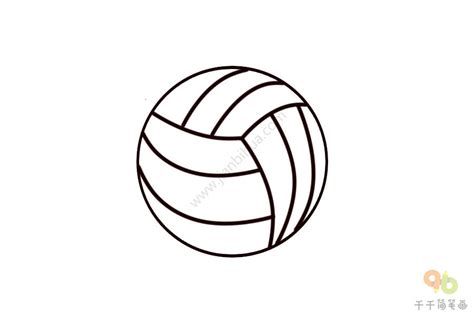 排球简笔画图片 体育用品简笔画