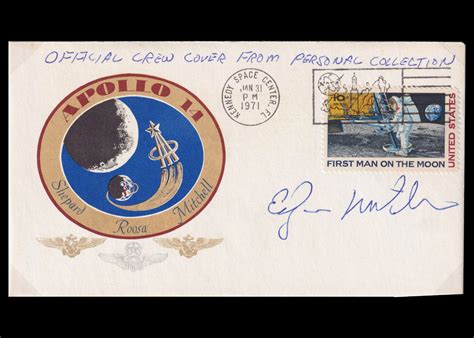 Apollo 14 Edgar Mitchell Signed Launch Date Cover