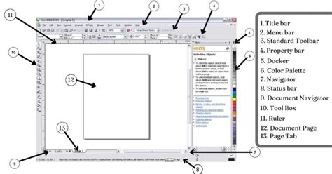 coreldraw interface computer hindi notes