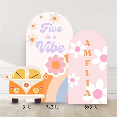Groovy Party Backdrop Etsy