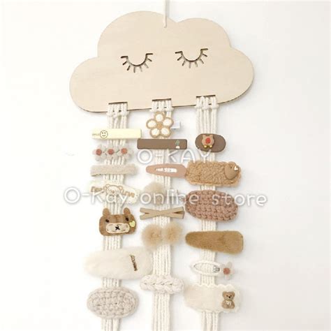 Jual O Kay Tempat Penyimpanan Jepit Rambut Awan Garis Kapas Shopee Indonesia