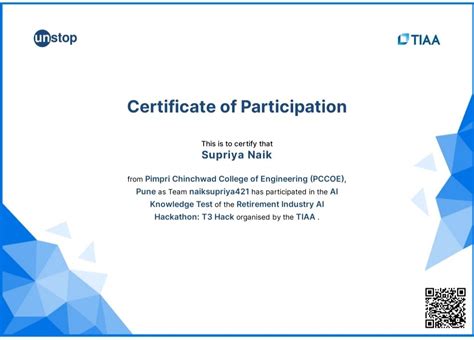 Supriya Naik On Linkedin Tiaahackathon Innovation Techforgood Unstop