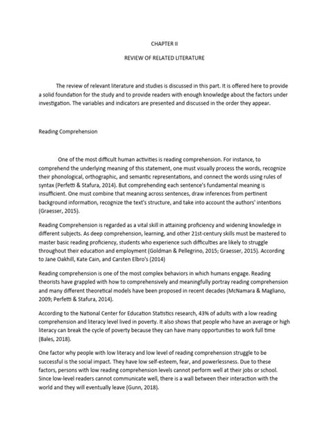 Reading Comprehension Rrl Pdf Reading Comprehension Behavior Modification