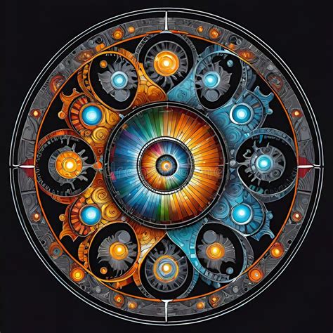 Fibonacci Sequence Circular Spiral Illustration For Adults Beautiful Design And Printable