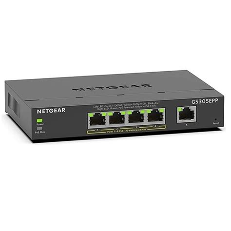 넷기어 Gs305epp 5포트 기가비트 이더넷 매니지드 스위치 스위칭허브 4port Poe 120w Neob2b
