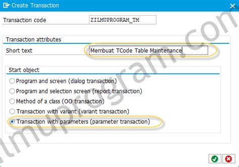 Se93 Create Tcode For Maintenance View Name Table Sm30 Ilmuprogram Com