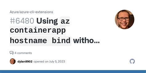 using `az containerapp hostname bind` without validation method throws