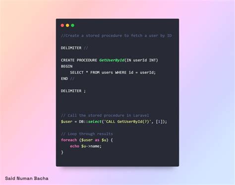 Laravel Storedprocedures Sql Webdevelopment
