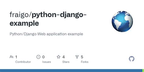 Github Fraigopython Django Example Pythondjango Web Application