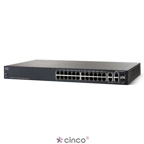 Switch Cisco Não Gerenciável Com 24 Portas Gigabit 2 Portas Gigabit Sfp Sg100 24 Na Cinco Ti