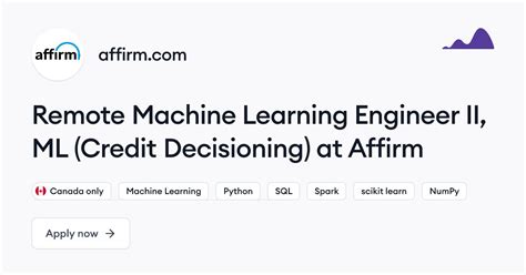 Himalayas On Linkedin Remote Machine Learning Engineer Ii Ml Credit Decisioning Job At Affirm