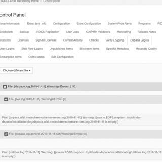 An Illustration Of Control Panel With Logs Tab Selected This Provides Download Scientific