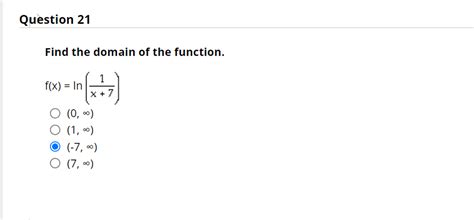 Solved Question Find The Domain Of The Chegg