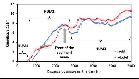 Comparison Of The Sediment Wave Between The Model And The Field