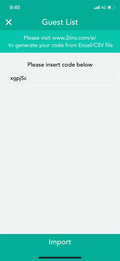 importing guest from csv excel 2iins