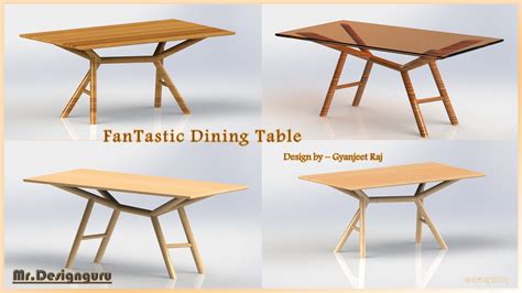 Dining Table In Solidworks 2018 By Using Weldments Grabcad Tutorials