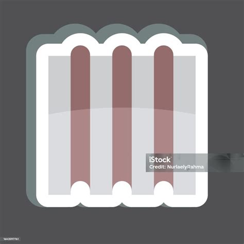 스티커 강판 건축 자재 기호와 관련이 있습니다 심플한 디자인 편집 가능 간단한 그림 가정 난방에 대한 스톡 벡터 아트 및 기타