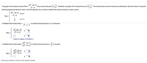 Solved 3 2 This Discontinuity Could Be Removed By Chegg Com