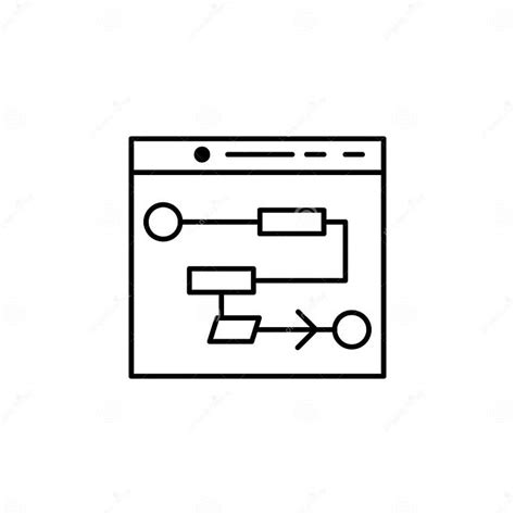 Algorithm Artificial Intelligence Concept Line Icon Simple Element Illustration Stock