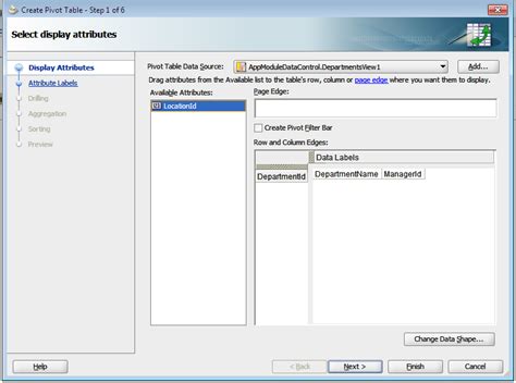 Oracle Adf Blogs By Eshwar How To Set Pivot Table Content Dynamically In Adf