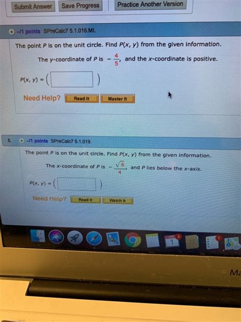 Solved Submit Answer Save Progress Practice Another Version
