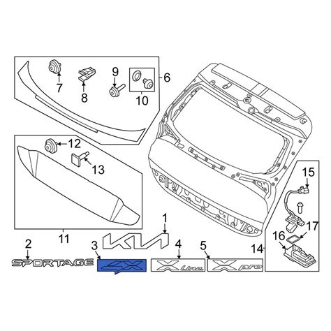 Kia Oe 86316dw000 Rear Hatch Emblem