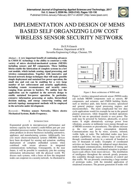 pdf implementation and design of mems based self organizing low cost