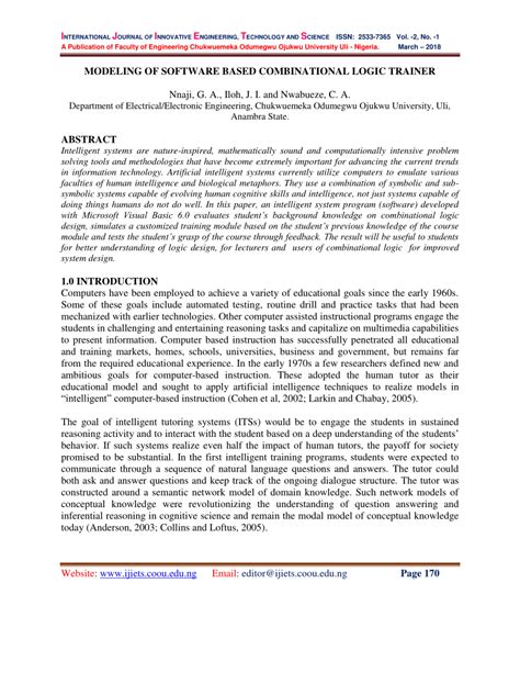 pdf international journal of innovative engineering technology and science modeling of
