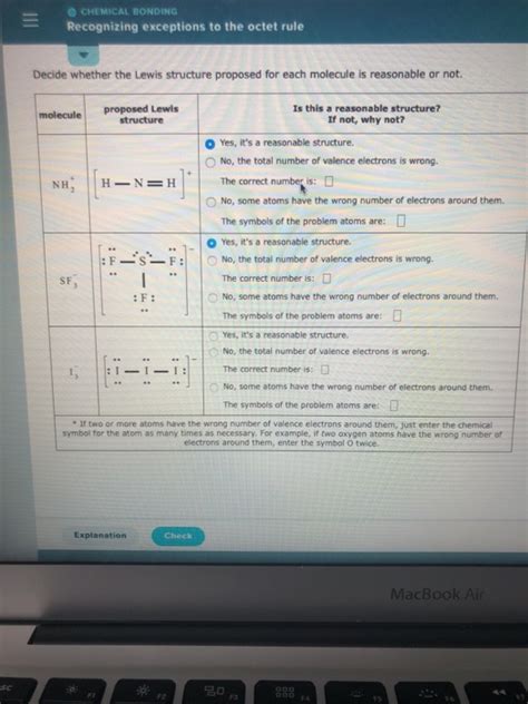 Solved Chemical Bonding Recognizing Exceptions To The