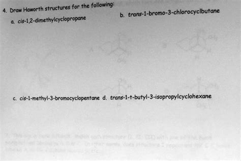 Solved Draw Haworth Structures For The Following Cis 1 2 5