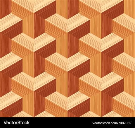 Parquet 3d Seamless Floor Pattern Royalty Free Vector Image