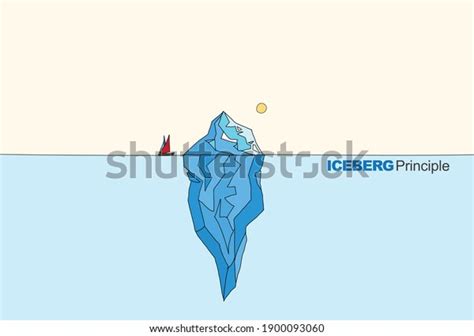 빙산 원리나 빙산 이론 벡터 인포그래픽 스톡 벡터로열티 프리 1900093060