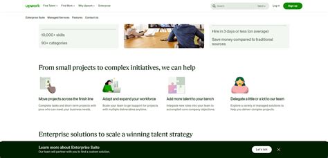 Upwork Enterprise Suite Landing Page Design Inspiration