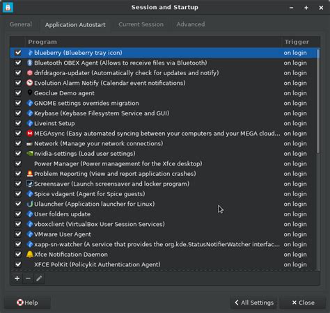 Configuration Xfce4 Session And Startup Where Are Autostart Items Saved Unix And Linux