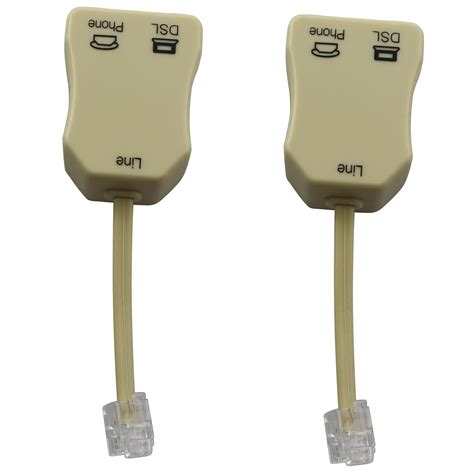 lq industrial 2pcs 1 line dsl filter in line dsl splitter filter for removing noise and other