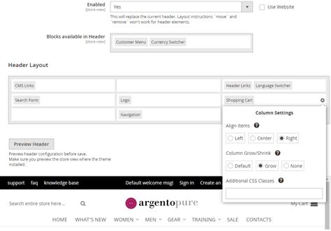 Magento 2 Edit Theme Header With Header Builder Argento Theme