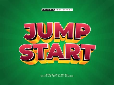 Premium Vector Jump Start Text Effect